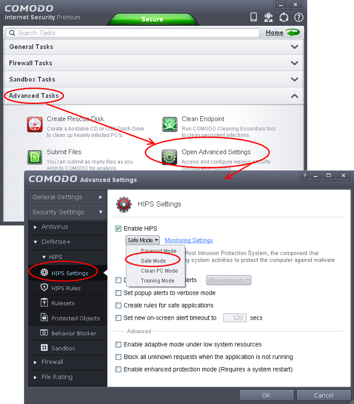 Setting up Defense+ for Maximum Security and Usability |Internet Security v6.2
